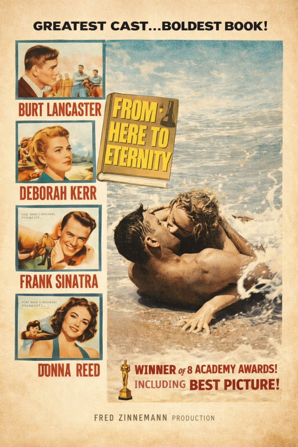 FROM HERE TO ETERNITY (1953) Burt Lancaster,Montgomery Clift,Deborah K ...