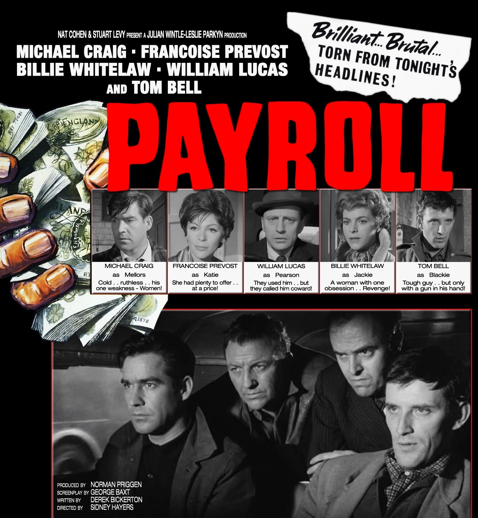 PAYROLL (1961) Michael Craig,Françoise Prévost,Billie Whitelaw,William ...